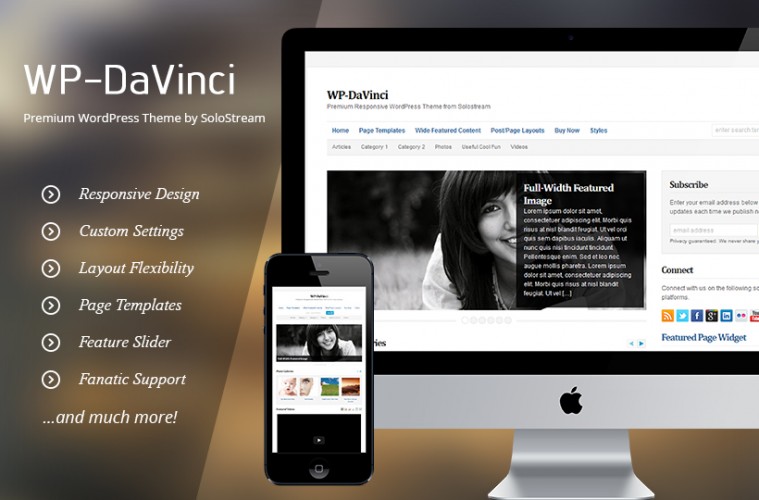 Premium WordPress Theme - Grab this DaVinci Theme