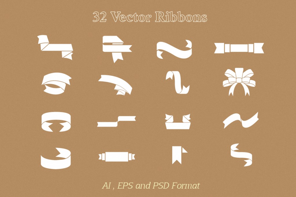 32 FREE Vector Ribbon Objects [AI, EPS & PSD File Formats]