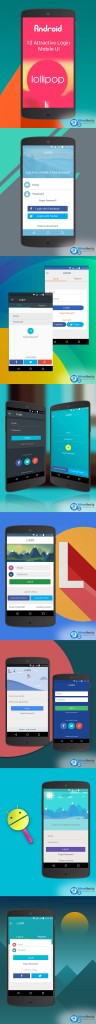 10 login Screen UI Designs For Android [Lollipop]