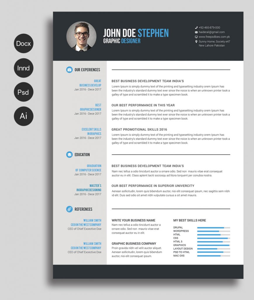 FREEBIE: Resume & Business Card PSD Templates