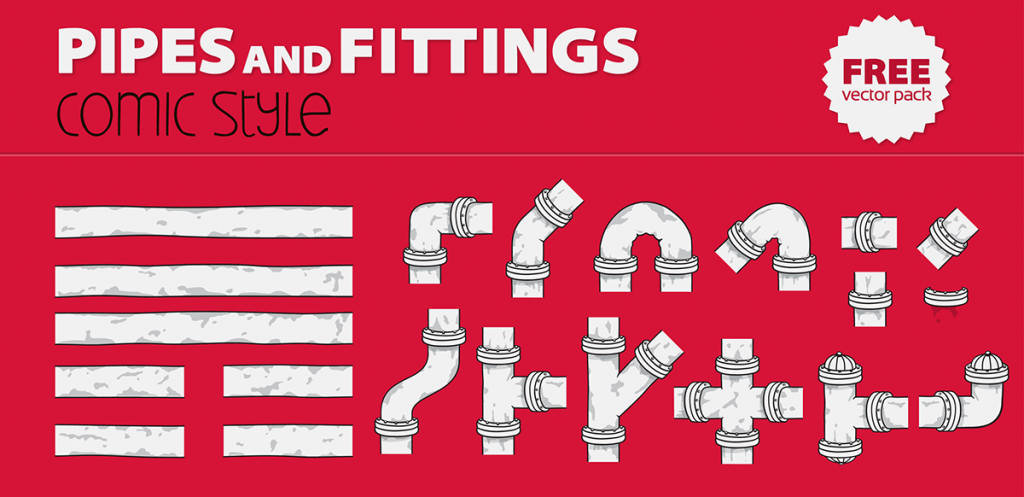 Free Vector Pack Of Pipe And Fitting To Grow Your List