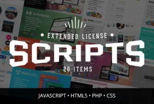 20 Website Scripts - Javascript, CSS, HTML5, PHP