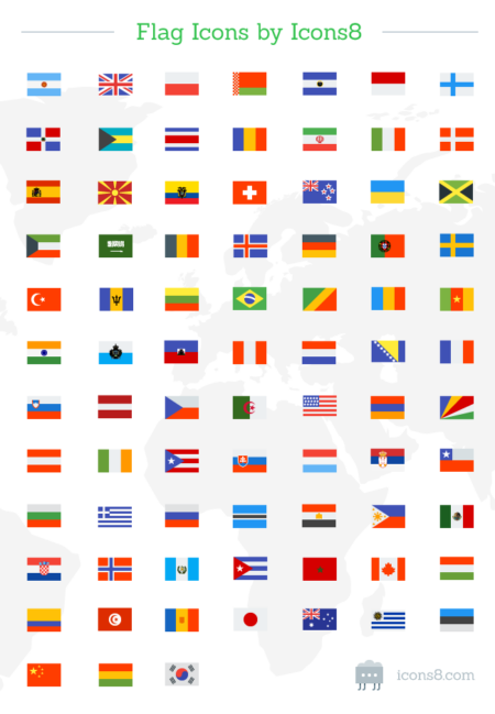 80 Mini Country Flag Icons - SVG & PNG format | DealFuel