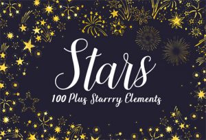 Download Starry Night Font Design | Vector Design Elements