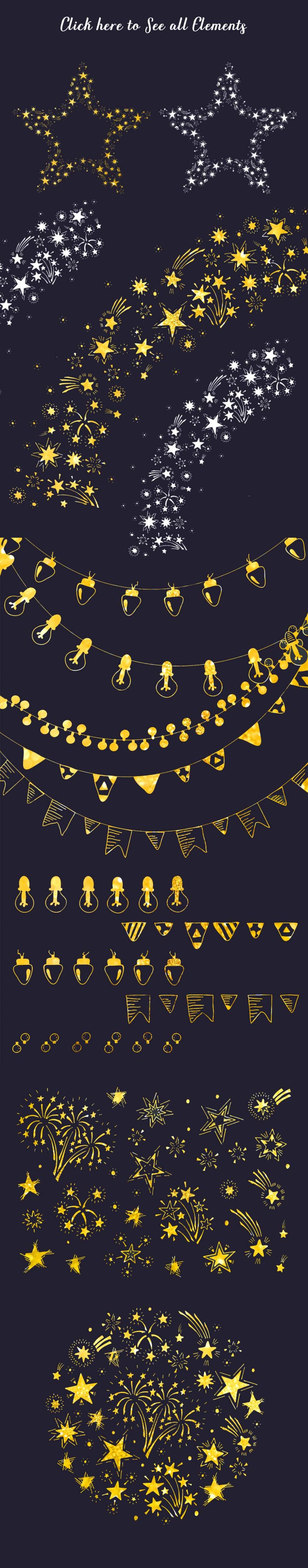 Download Starry Night Font Design | Vector Design Elements