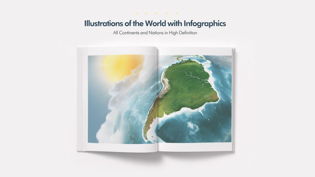 World Map Graphics Bundle Of 3D Earth illustrations | DealFuel