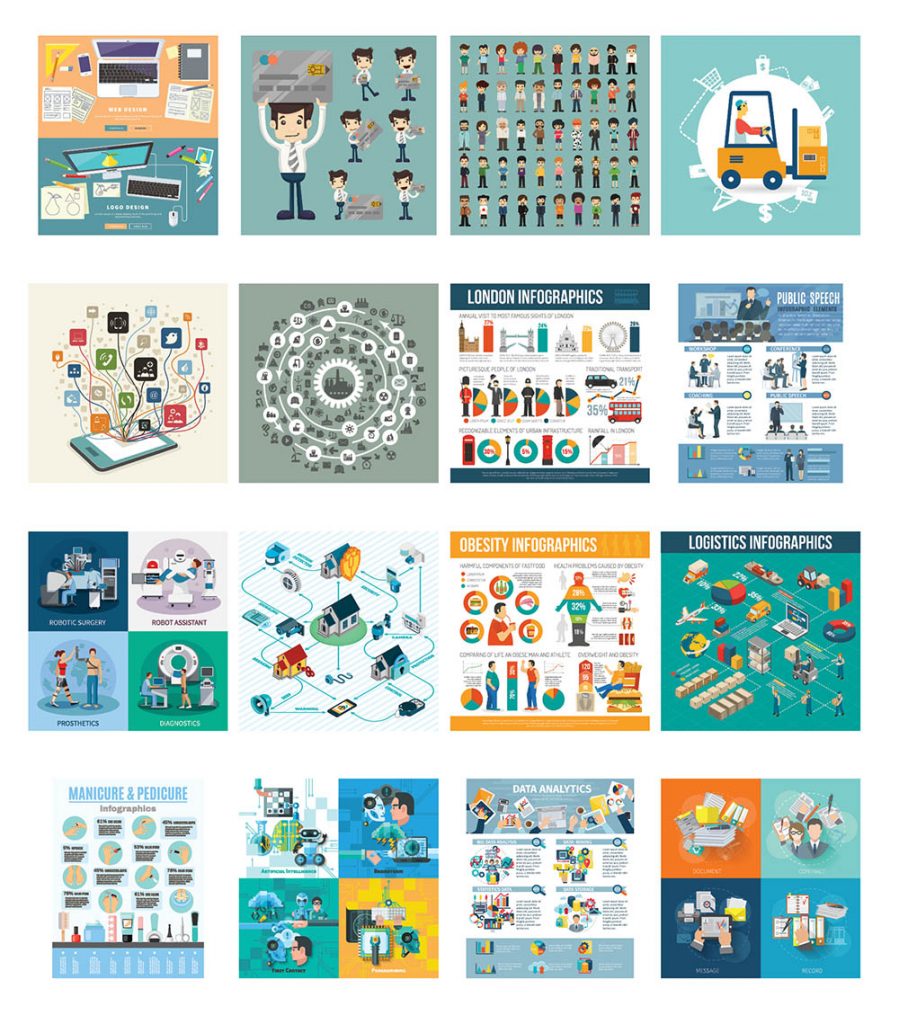 200+ Super Editable Infographics Pack | DealFuel