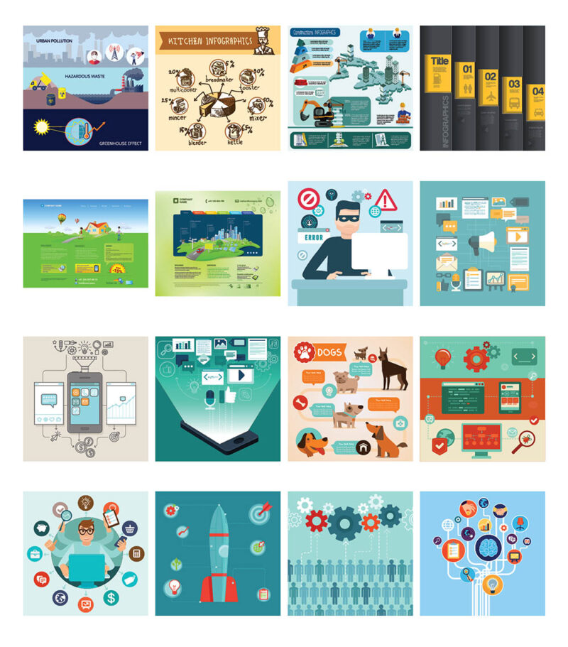 200+ Super Editable Infographics Pack | DealFuel