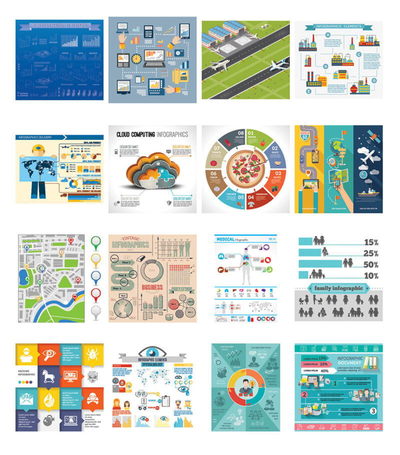 200+ Super Editable Infographics Pack | DealFuel