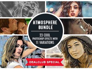 Cool Photoshop Effects With 23 Atmosphere Effects Bundle