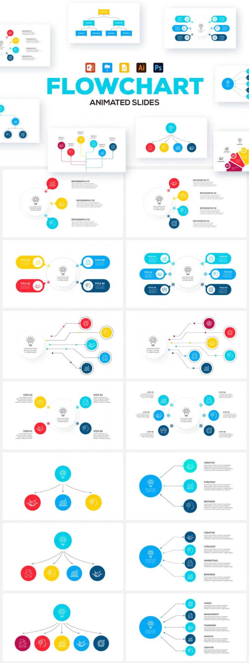 1000 Animated Infographic Templates Business Presentations