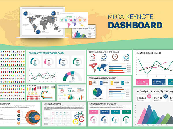 Smart Dashboard Creator Kit: 186 PowerPoint & Keynote Slides