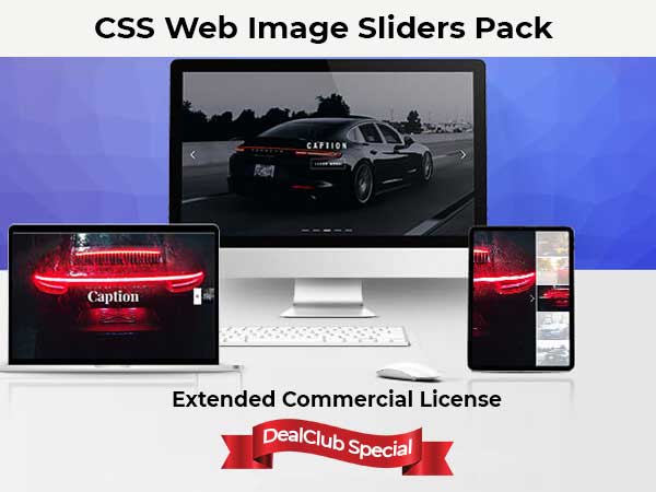 CSS Web Image Sliders Pack - Commercial License | DealFuel