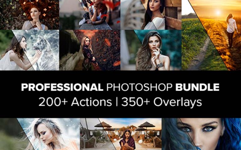 Professional Photoshop Bundle- 550+ PS Actions & Overlays
