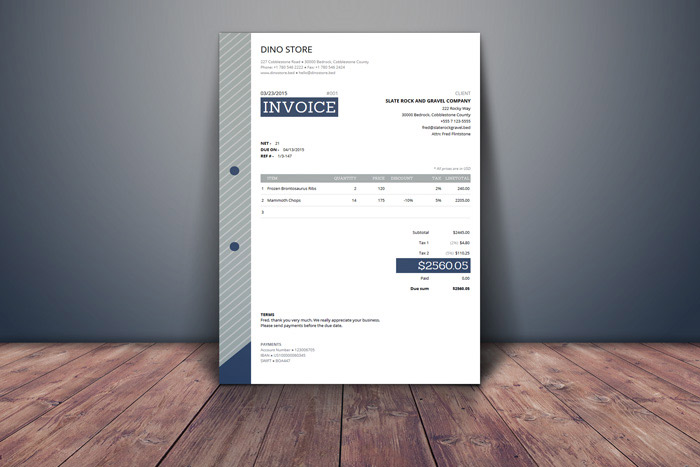 Free HTML Invoice Template With Auto-Calculations | DealFuel