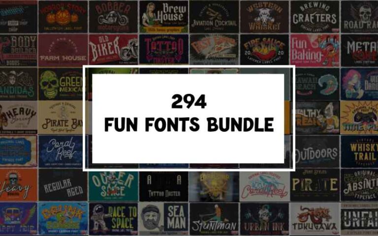 294 Fun Fonts Bundle - Extended License | DealFuel