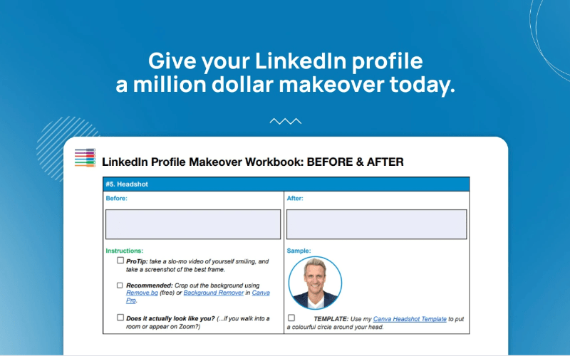 LinkedIn Profile Makeover Workbook - Lifetime Access - DealFuel