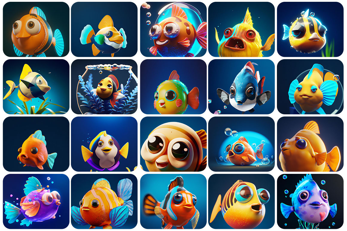 130+ Cute Fish Images Bundle - Commercial License | DealFuel