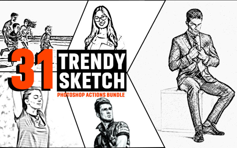 30+ Trendy Pencil Sketch Photoshop Actions | DealFuel