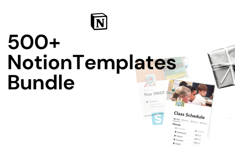 500+ Notion Templates Bundle - Lifetime Access | DealFuel