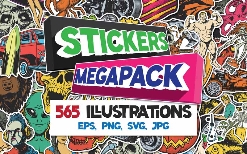 565 Multipurpose Stickers Megapack | DealFuel