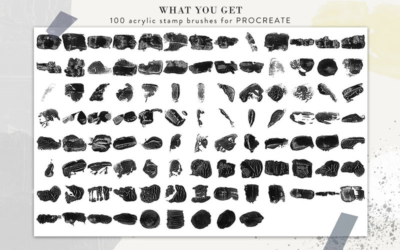 900+ Procreate Stamp Brushes Bundle | Commercial License
