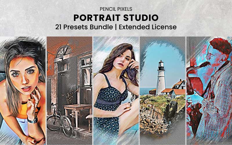 Portrait Studio - Preset Bundle - Extended License | DealFuel