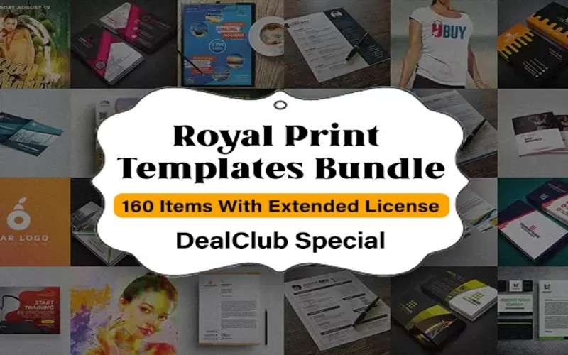 Royal Print Templates Bundle With 160 Items | DealFuel