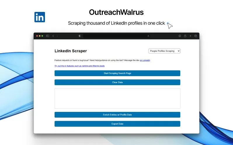 OutreachWalrus : Automated LinkedIn Scraper- Lifetime Deal