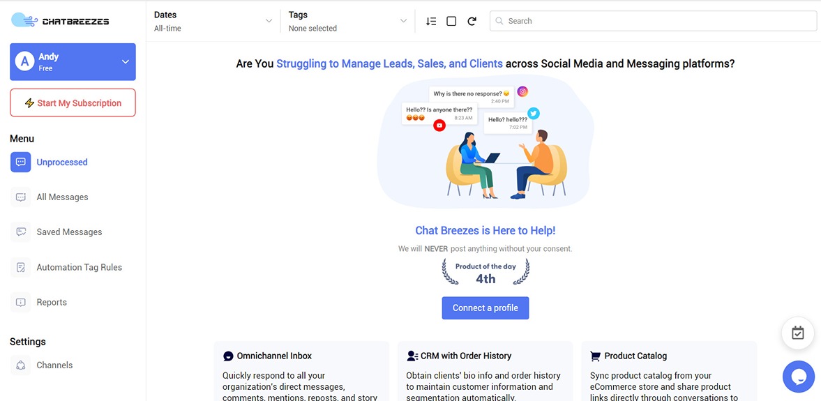Chat Breezes - Omnichannel Messaging Platform - | DealFuel Chat Breezes - Omnichannel Messaging Platform - | DealFuel