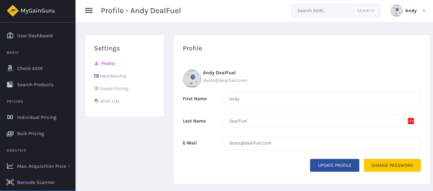 My Gain Guru - Amazon Seller Software - Lifetime Deal | DealFuel