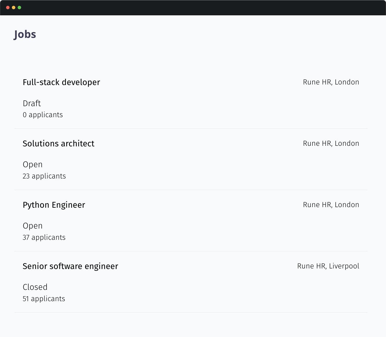 Rune HR - Online Applicant Tracking System - Annual Deal