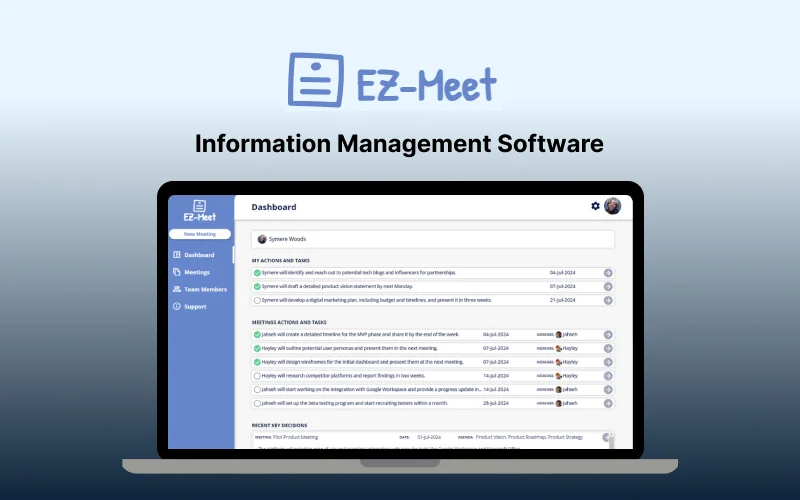 EZ-Meet - Information Management Software | Lifetime Access