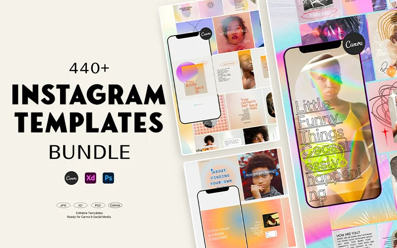 440+ Instagram Templates Bundle | DealFuel