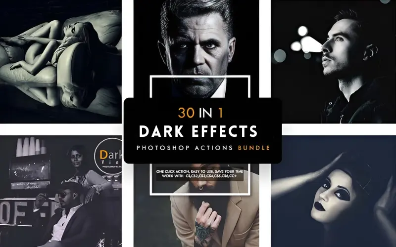 30-In-1 Dark Photoshop Actions Bundle
