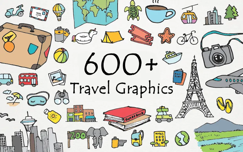 Travel Graphics Bundle - Extended License | DealFuel