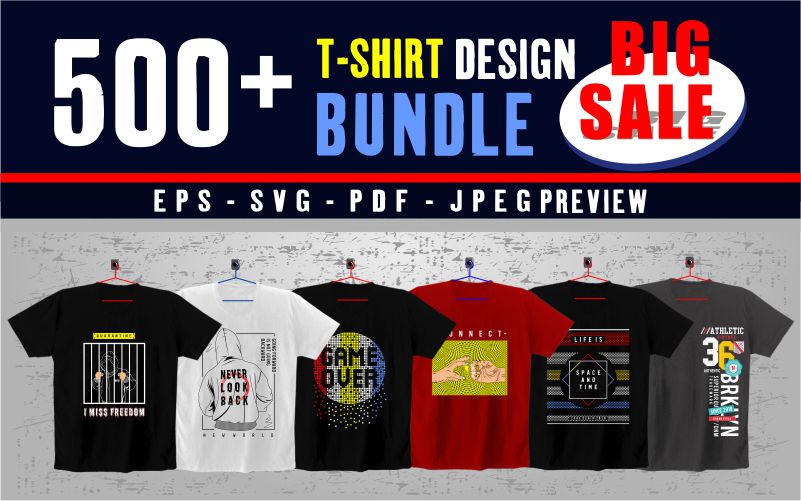 500+ Best T-Shirt Designs Bundle | InkyDeals