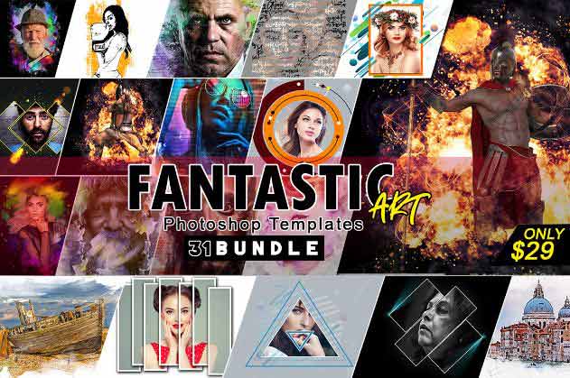30+ Photoshop Templates Bundle | DealFuel