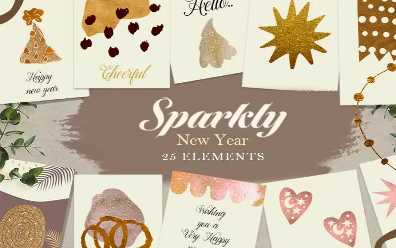 25 New Year Illustrations | $1.99 | DealFuel