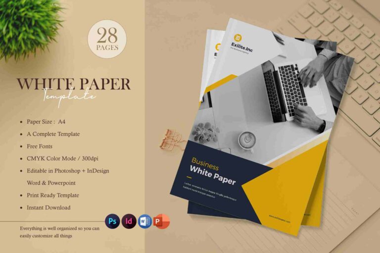 Professional White Paper Template | 28 Pages | DealFuel