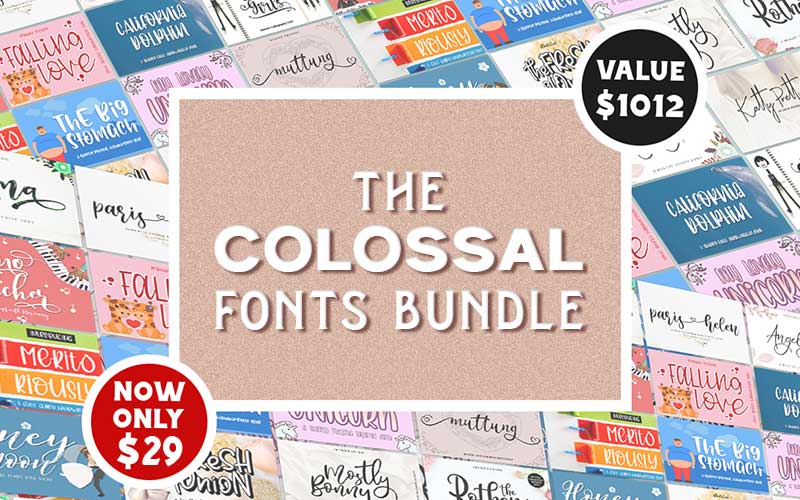 Best Fonts For Designers - The Colossal Fonts Bundle | InkyDeals