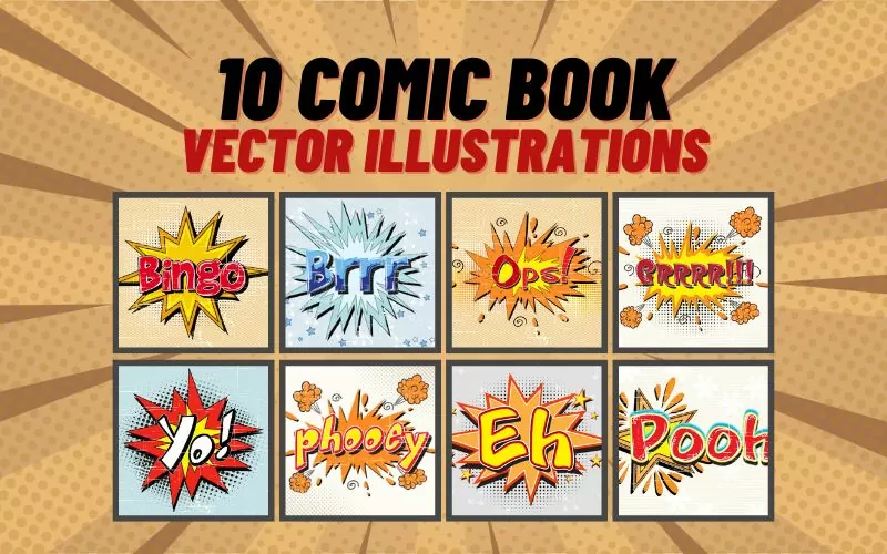 10 Comic Book Vectors | $1.99 | DealFuel