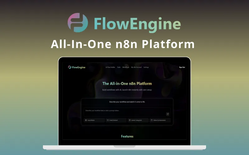 FlowEngine - All-In-One n8n Platform - Annual Access | DealFuel