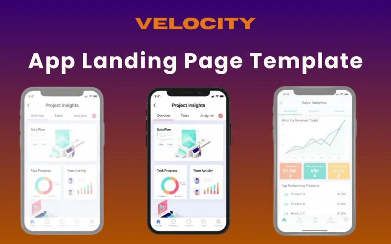 Velocity - App Landing Page Template - Lifetime Deal | DealFuel