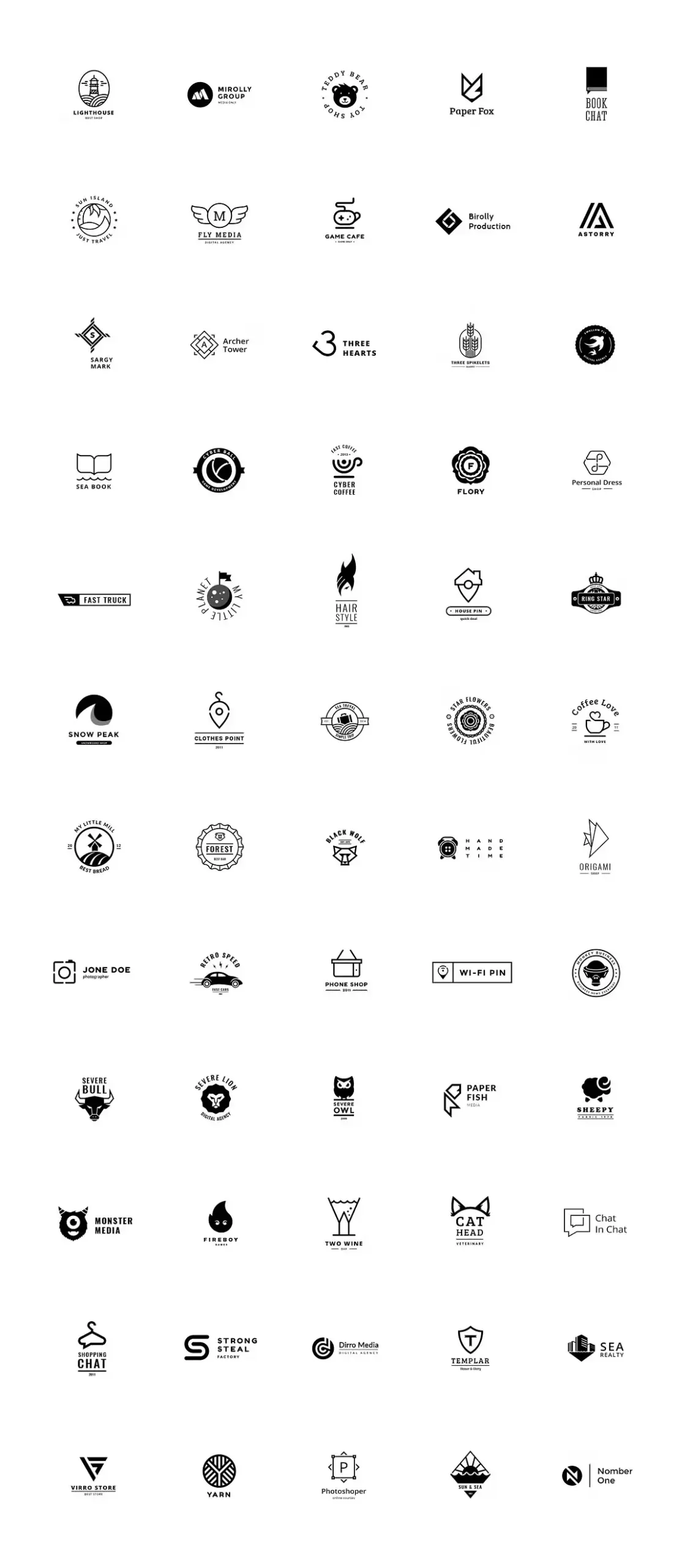 300 Business Logo Images Bundle | Commercial License