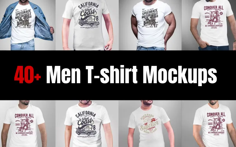 40+ Men T-shirt Mockups Bundle - Extended License | DealFuel